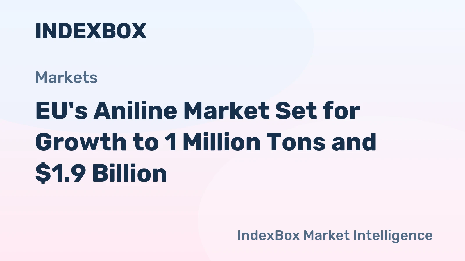 EU's Aniline Market Set for Growth to 1 Million Tons and $1.9 Billion