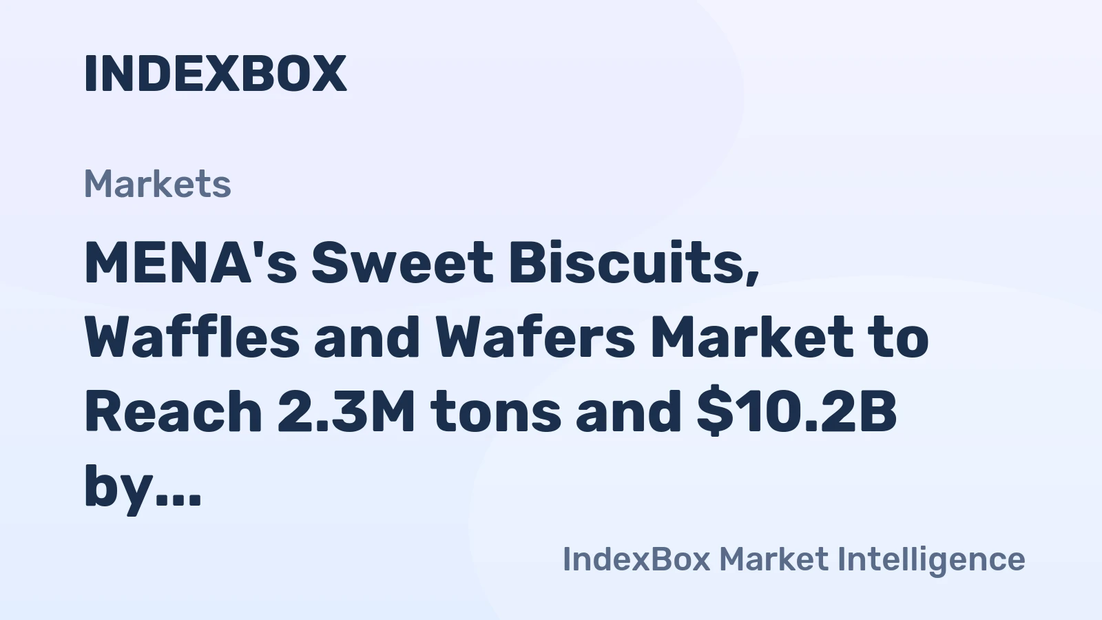 MENA's Sweet Biscuits, Waffles and Wafers Market to Reach 2.3M tons and $10.2B by 2035