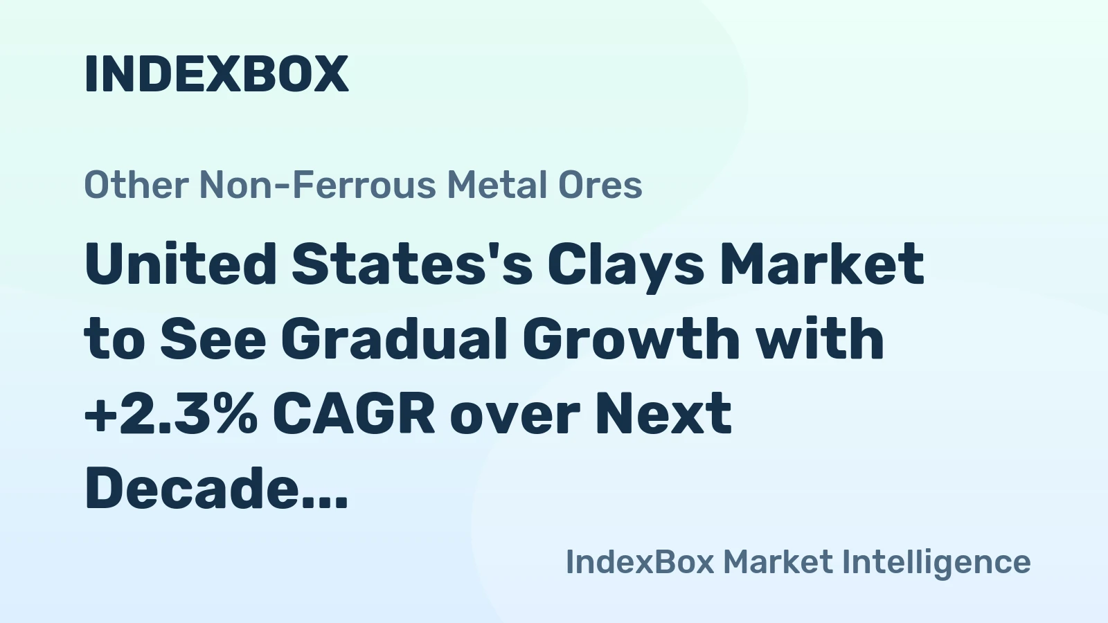 United States's Clays Market to See Gradual Growth with +2.3% CAGR over Next Decade