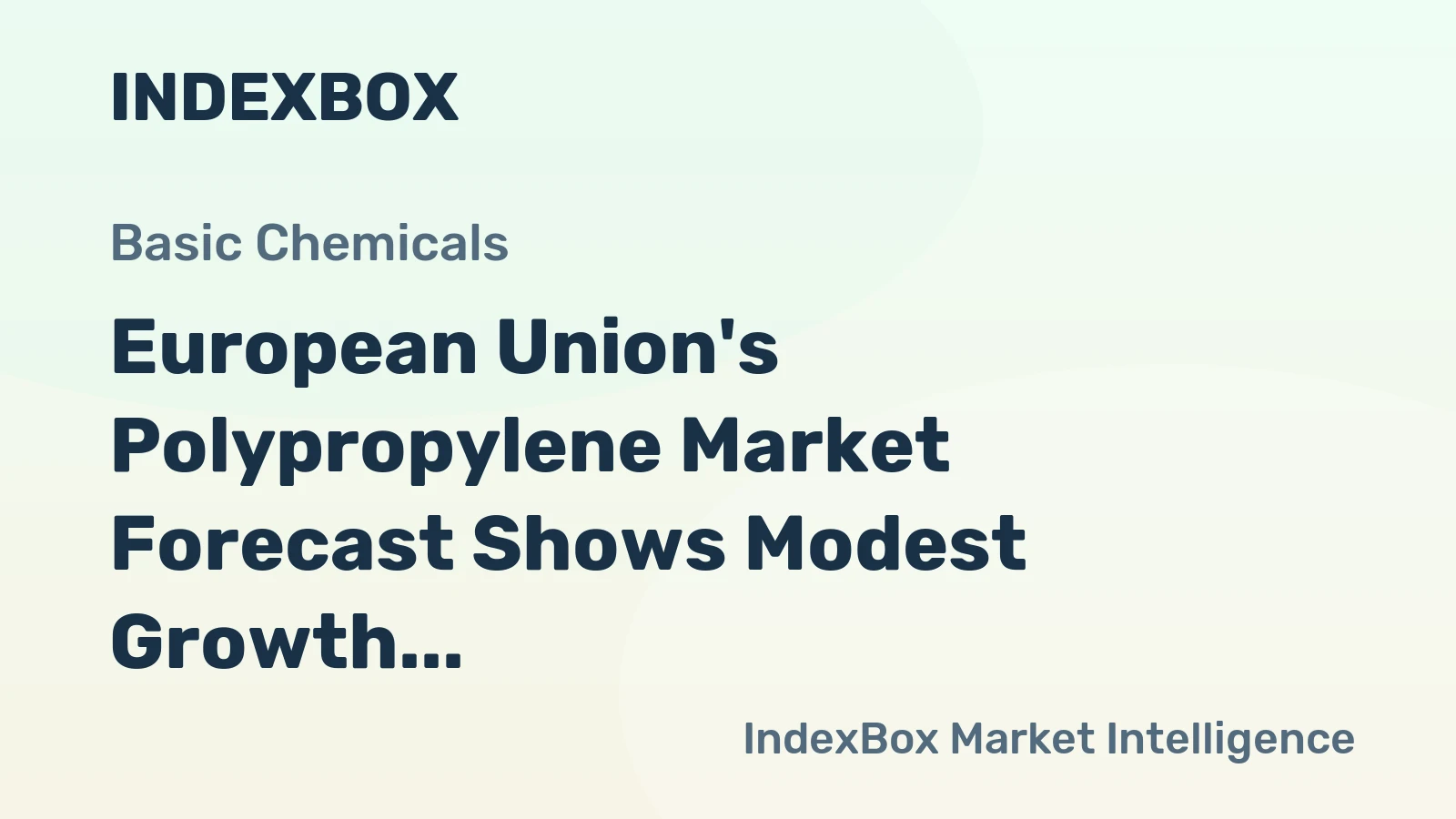 European Union's Polypropylene Market Forecast Shows Modest Growth With 0.3% CAGR Through 2035