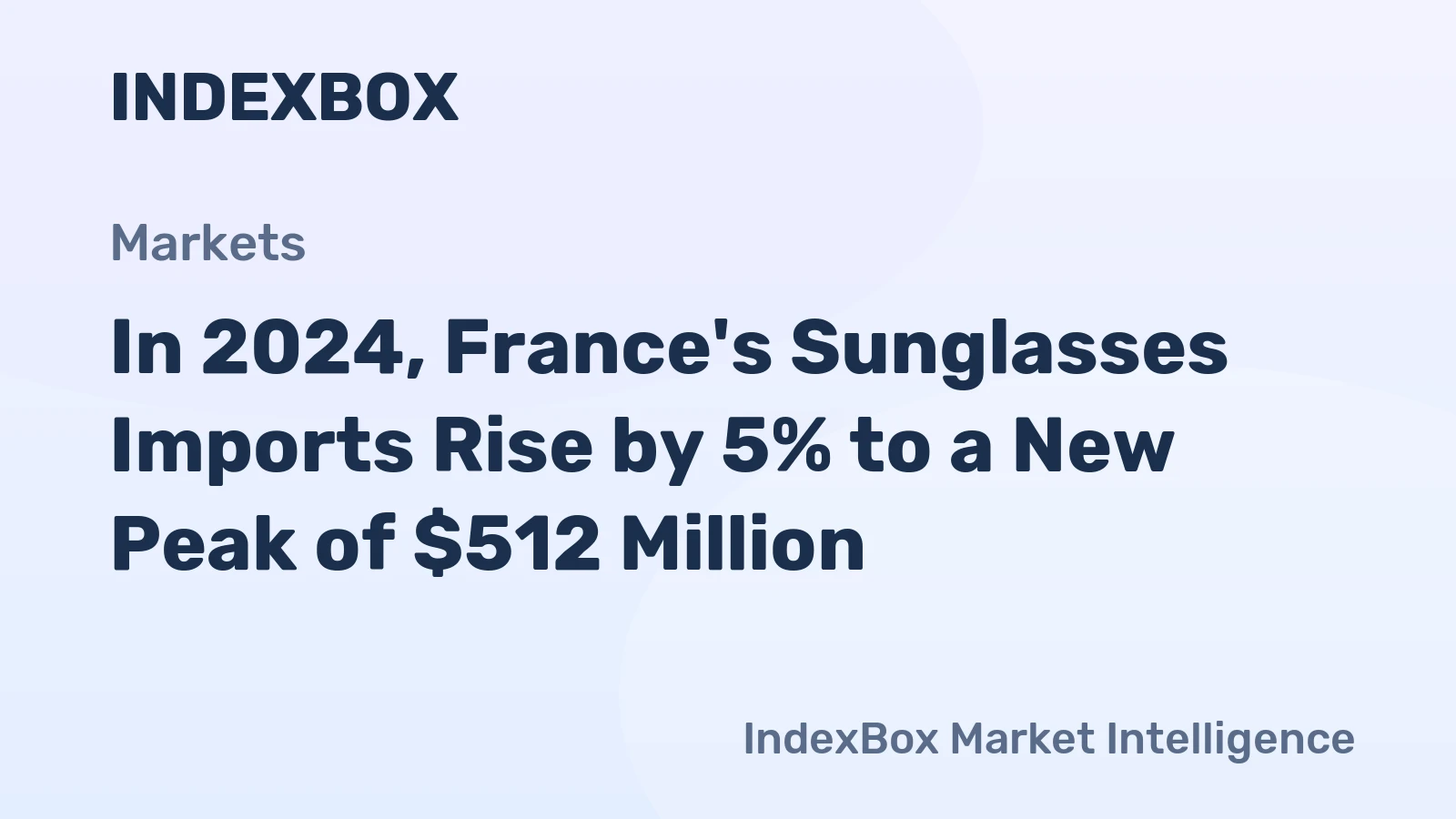 In 2024, France's Sunglasses Imports Rise by 5% to a New Peak of $512 Million