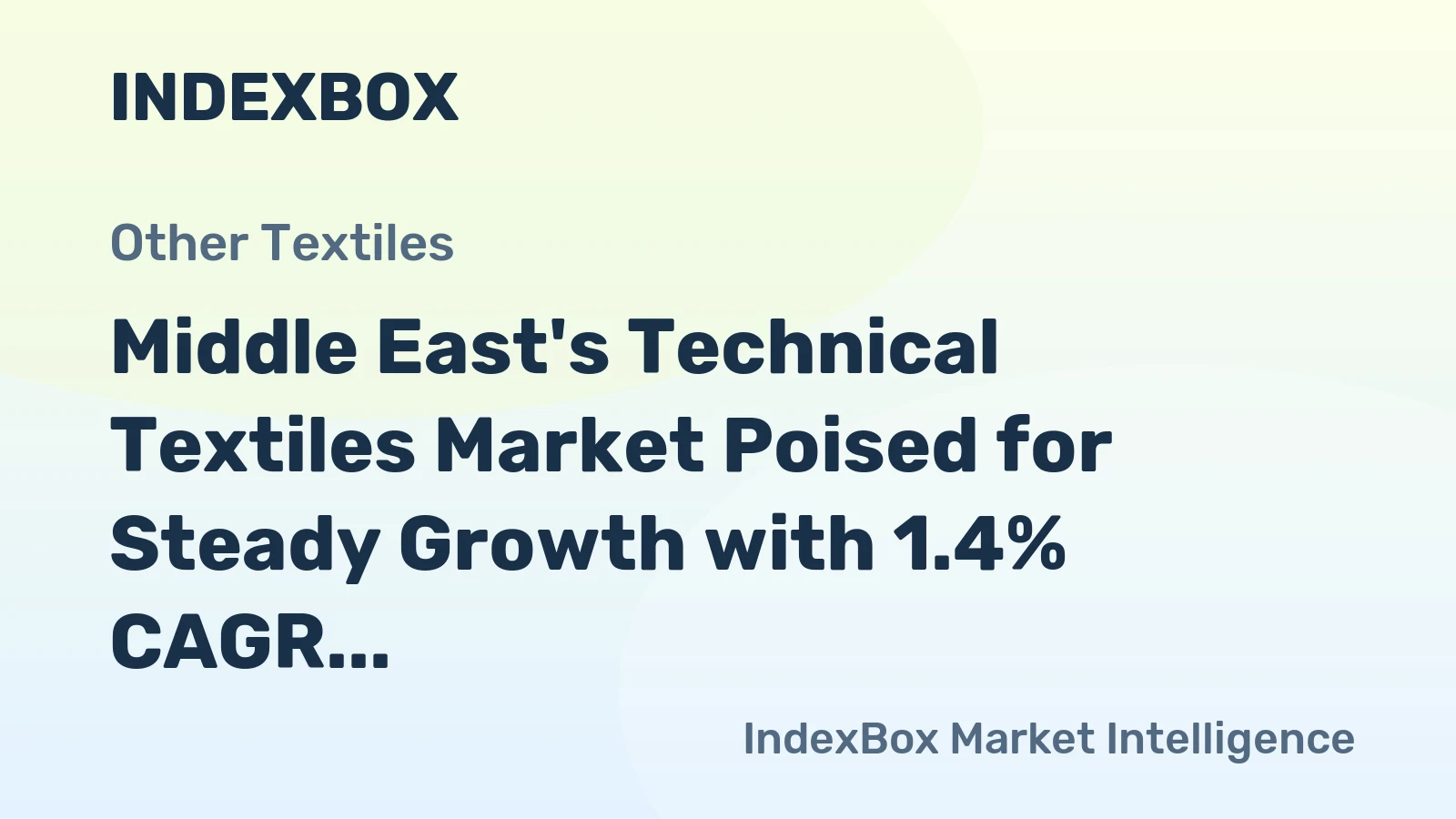 Middle East's Technical Textiles Market Poised for Steady Growth with 1.4% CAGR Through 2035