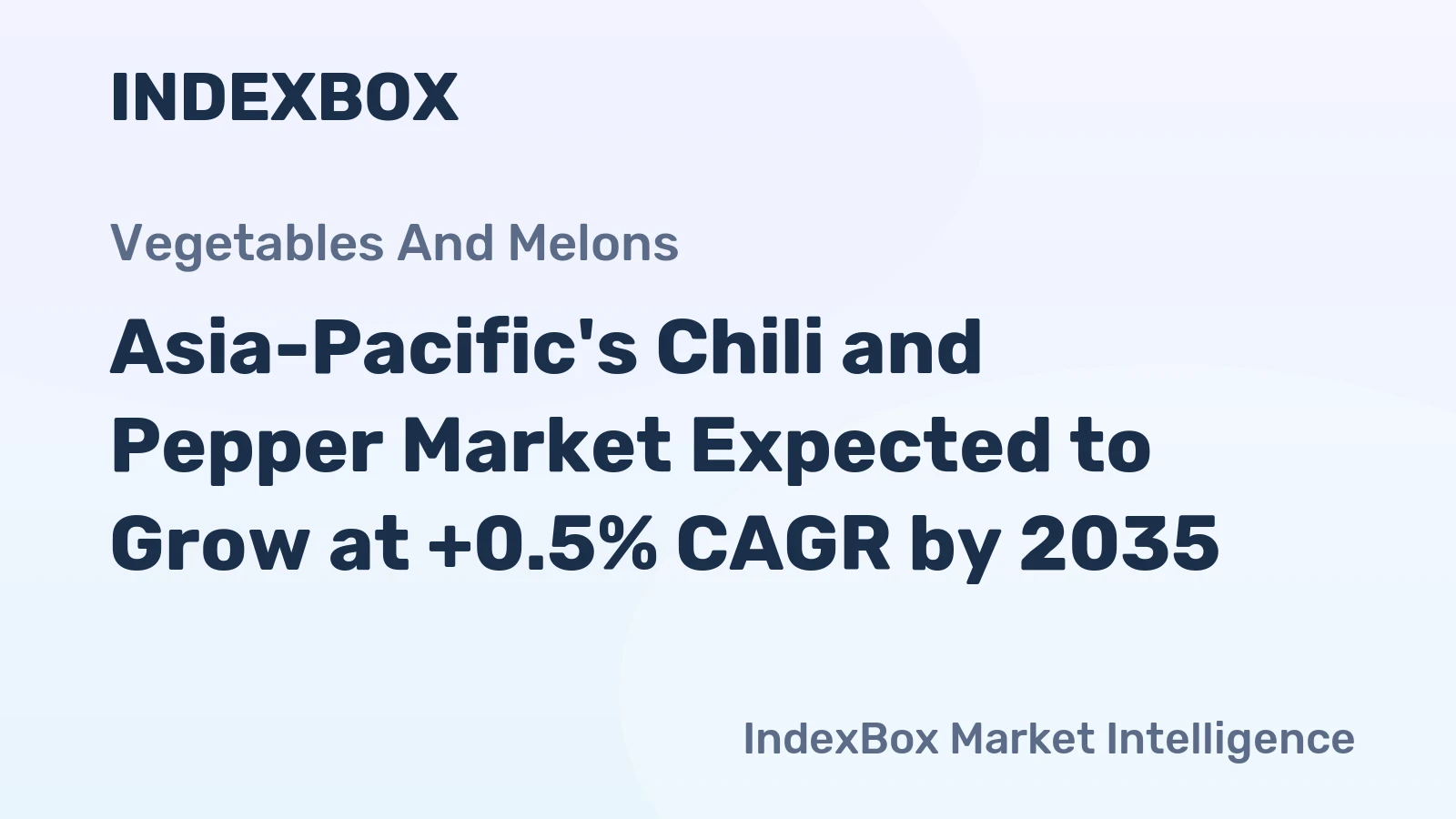 Asia-Pacific's Chili and Pepper Market Expected to Grow at +0.5% CAGR by 2035