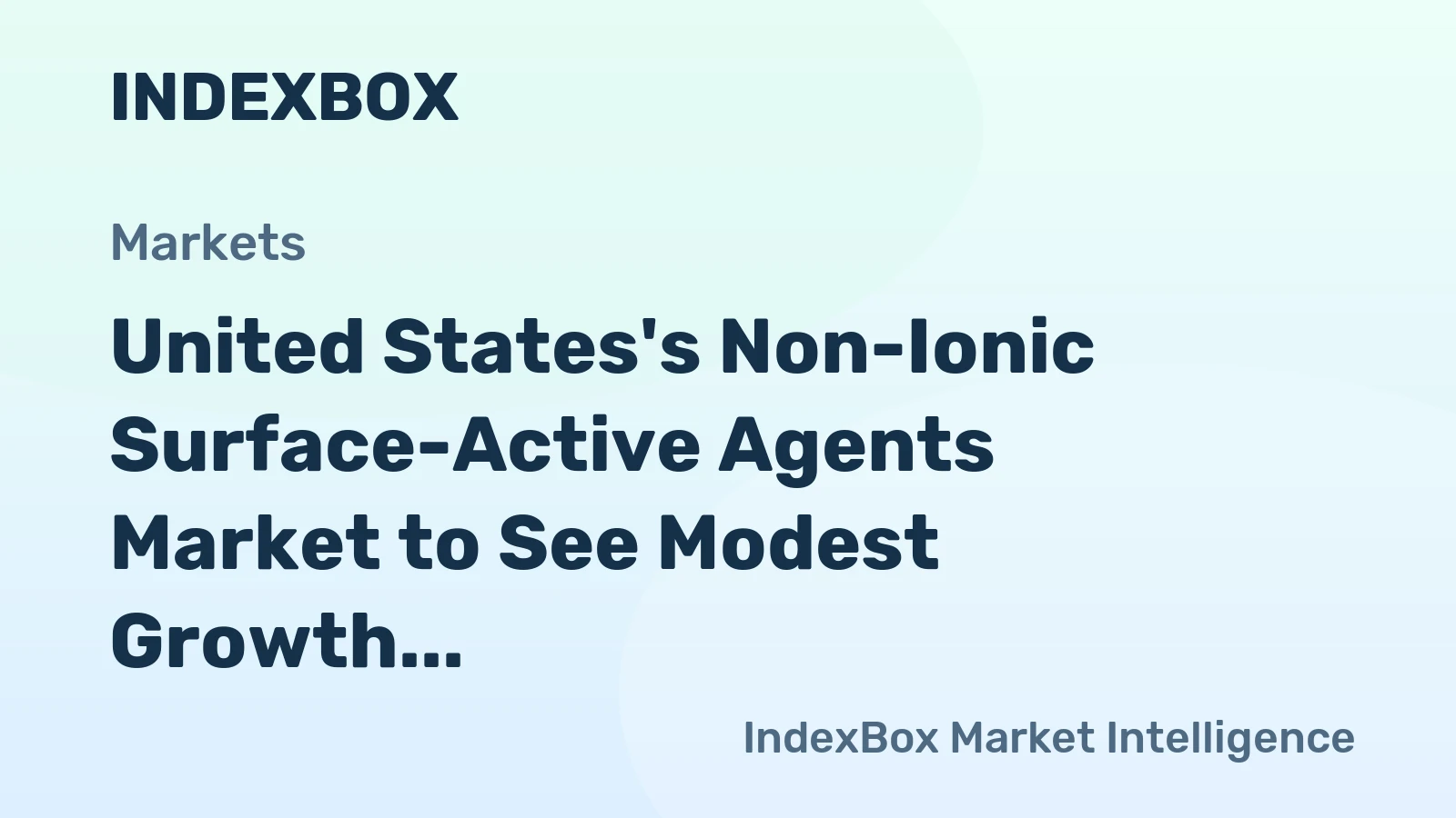 United States's Non-Ionic Surface-Active Agents Market to See Modest Growth, Reaching 879K Tons and $3.5B by 2035