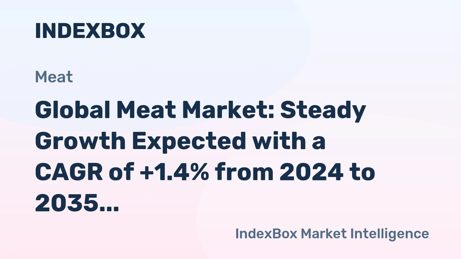 Global Meat Market: Steady Growth Expected with a CAGR of +1.4% from 2024 to 2035