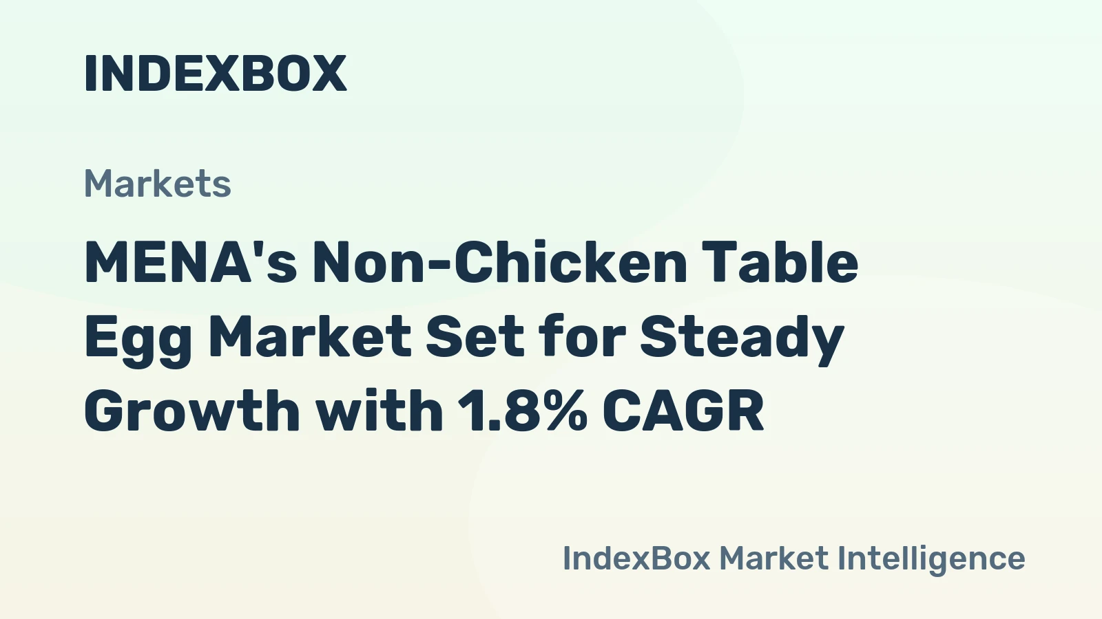 MENA's Non-Chicken Table Egg Market Set for Steady Growth with 1.8% CAGR