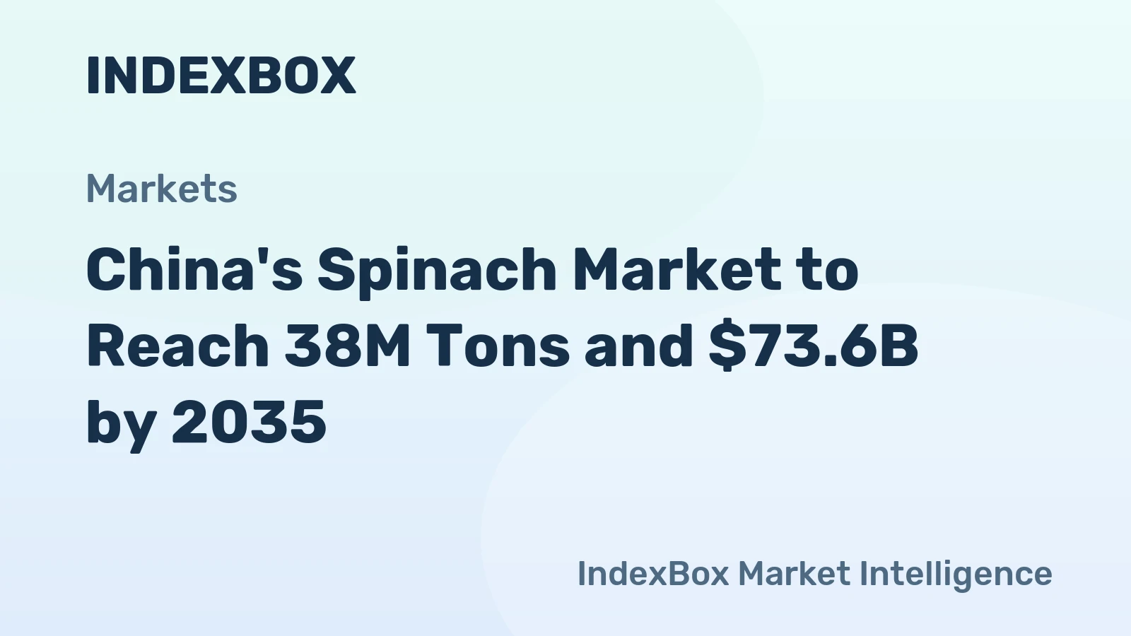 China's Spinach Market to Reach 38M Tons and $73.6B by 2035