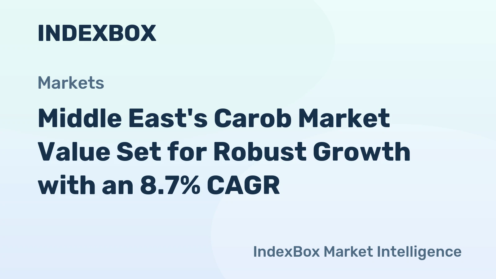 Middle East's Carob Market Value Set for Robust Growth with an 8.7% CAGR