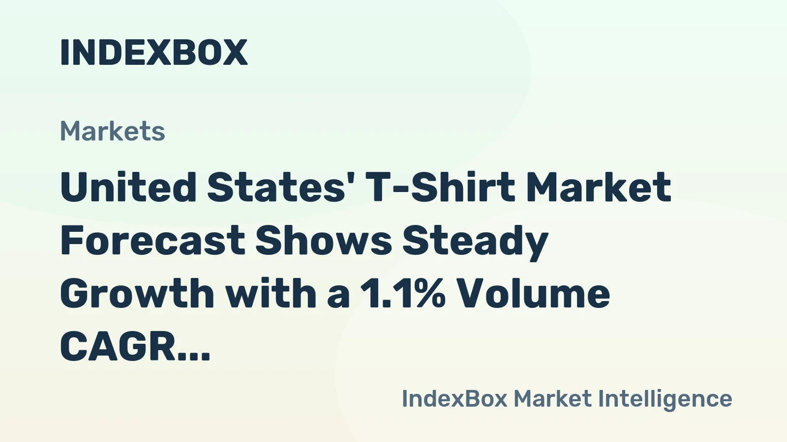 United States' T-Shirt Market Forecast Shows Steady Growth with a 1.1% Volume CAGR