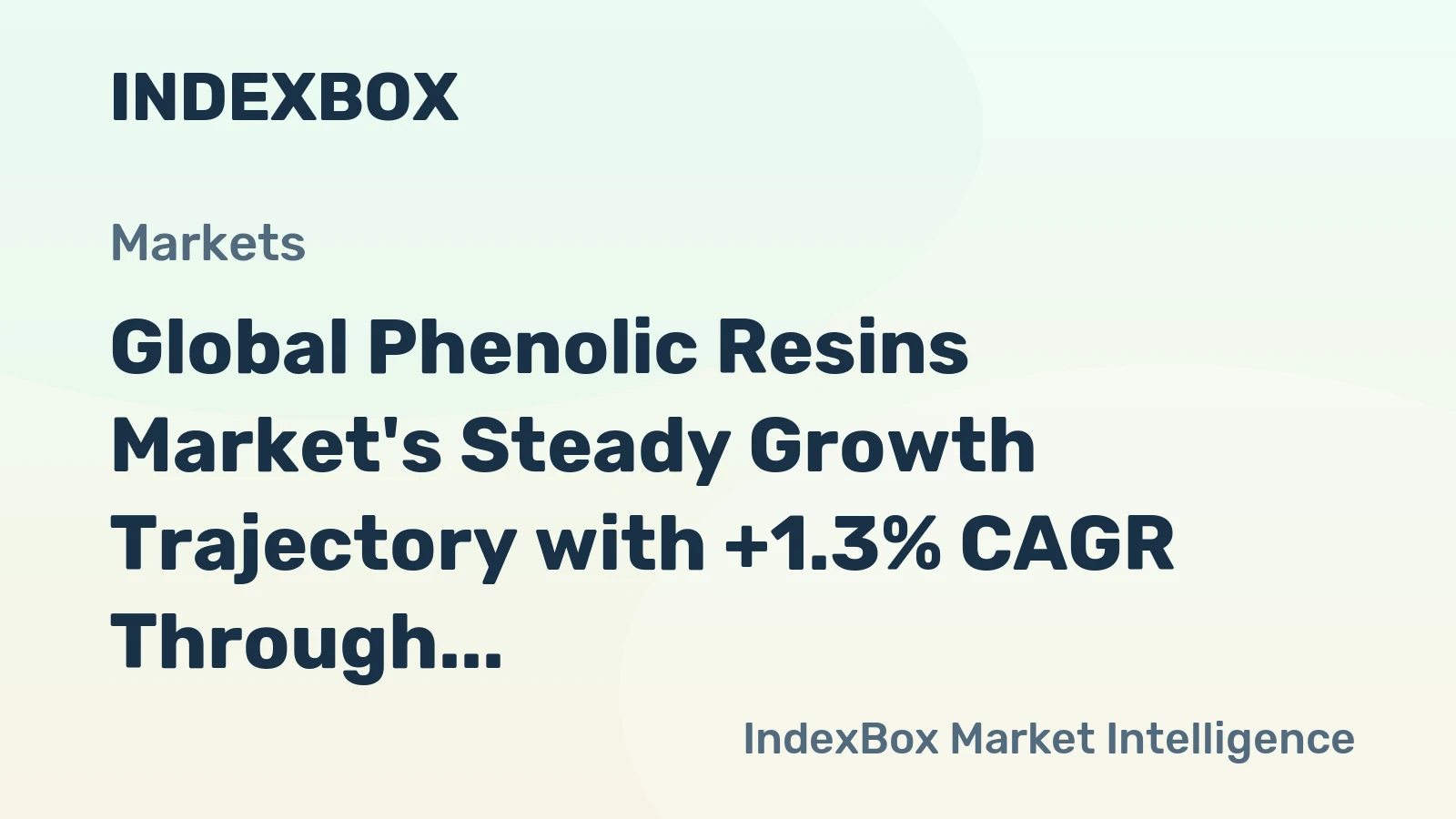 Global Phenolic Resins Market's Steady Growth Trajectory with +1.3% CAGR Through 2035