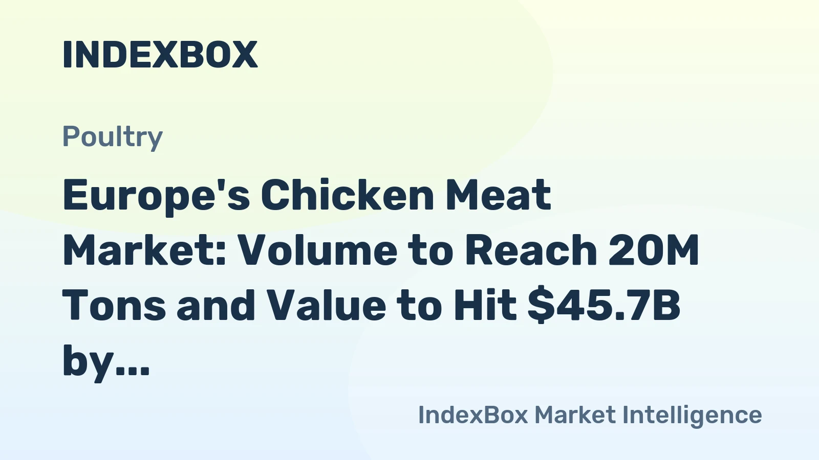 Europe's Chicken Meat Market: Volume to Reach 20M Tons and Value to Hit $45.7B by 2035