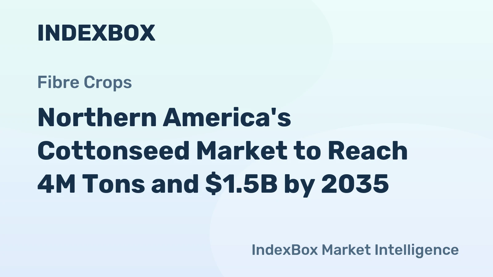 Northern America's Cottonseed Market to Reach 4M Tons and $1.5B by 2035