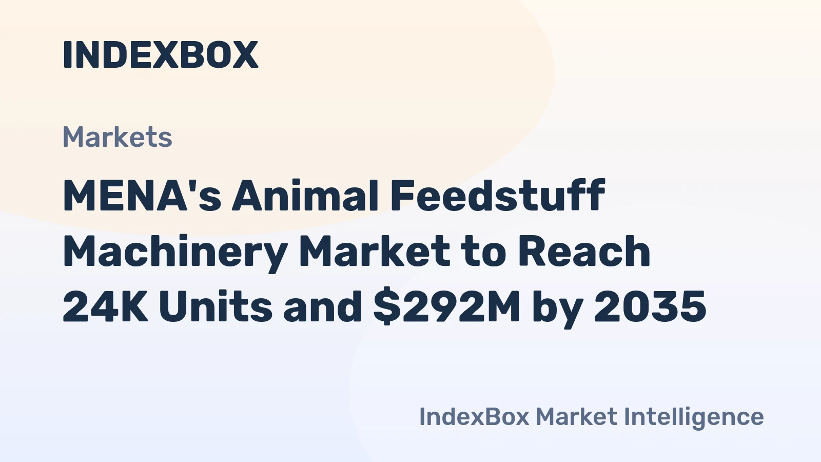 MENA's Animal Feedstuff Machinery Market to Reach 24K Units and $292M by 2035