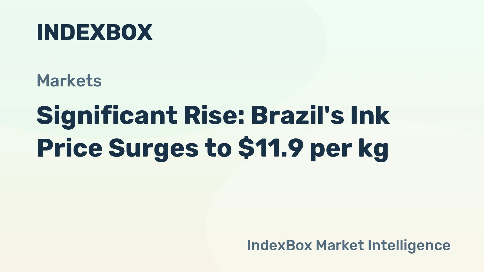 Significant Rise: Brazil's Ink Price Surges to $11.9 per kg
