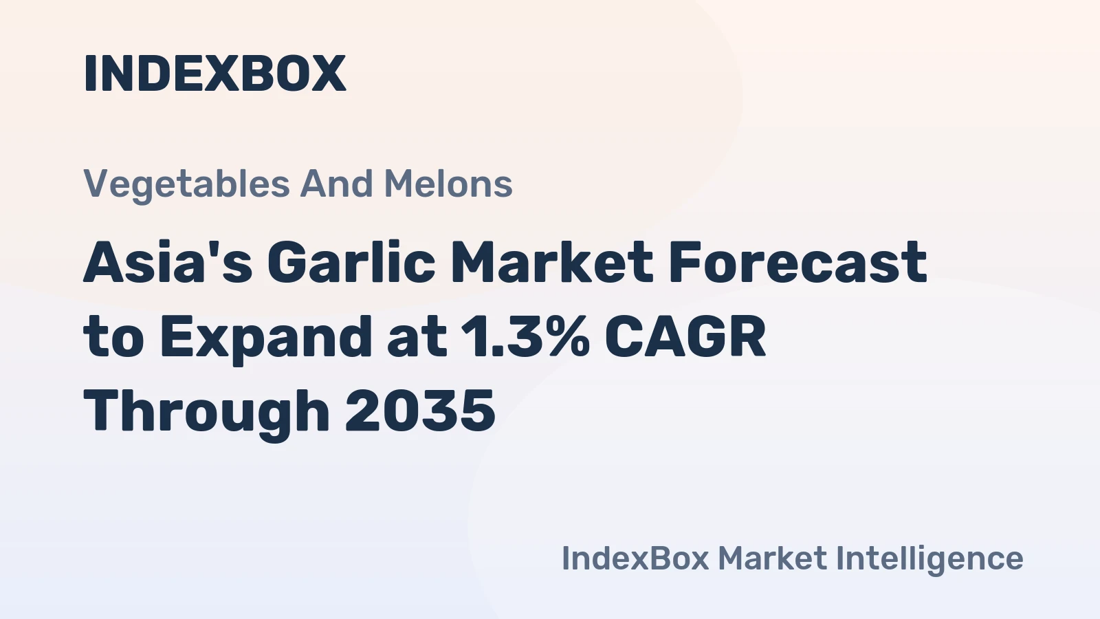 Asia's Garlic Market Forecast to Expand at 1.3% CAGR Through 2035