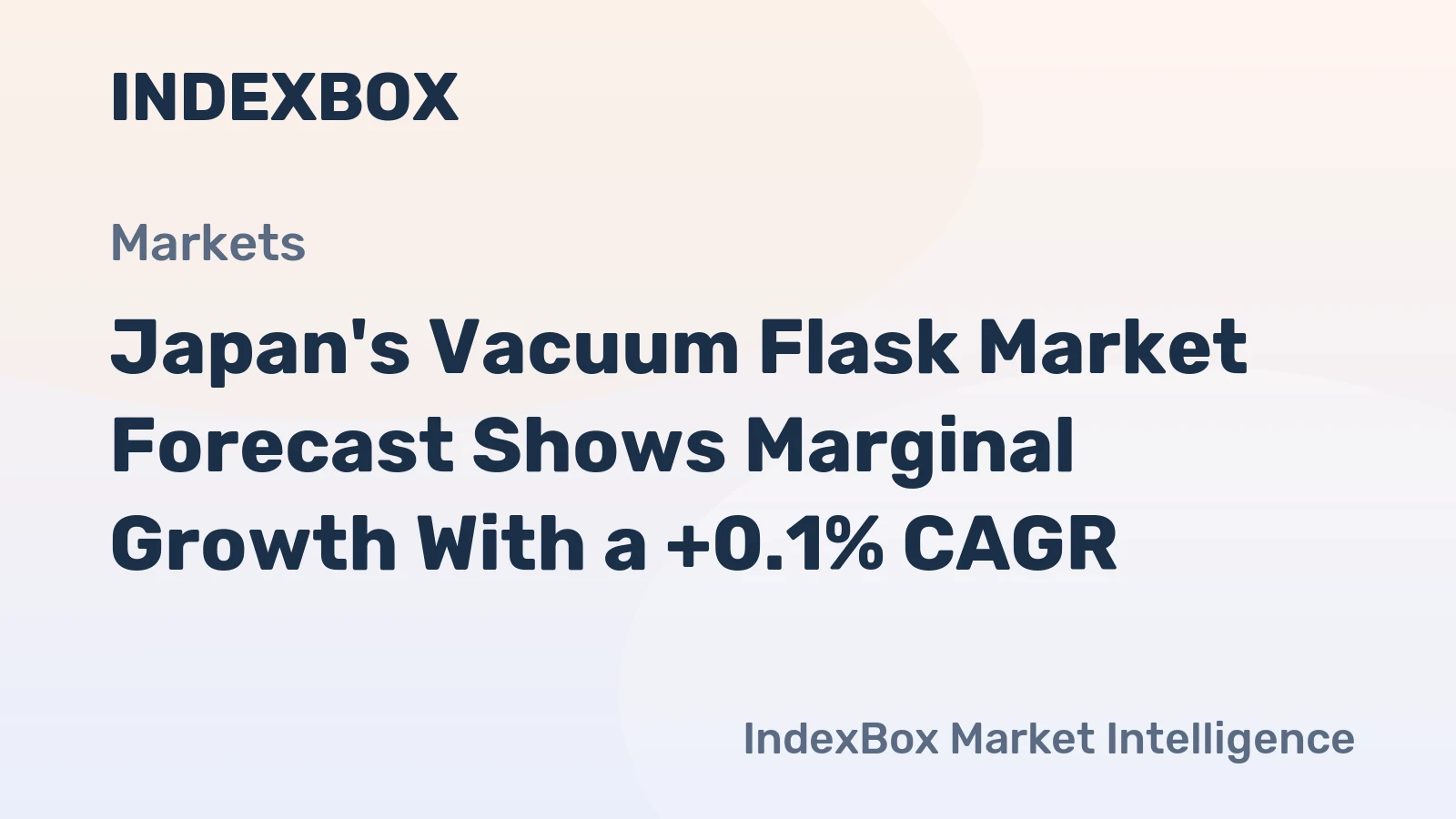 Japan's Vacuum Flask Market Forecast Shows Marginal Growth With a +0.1% CAGR
