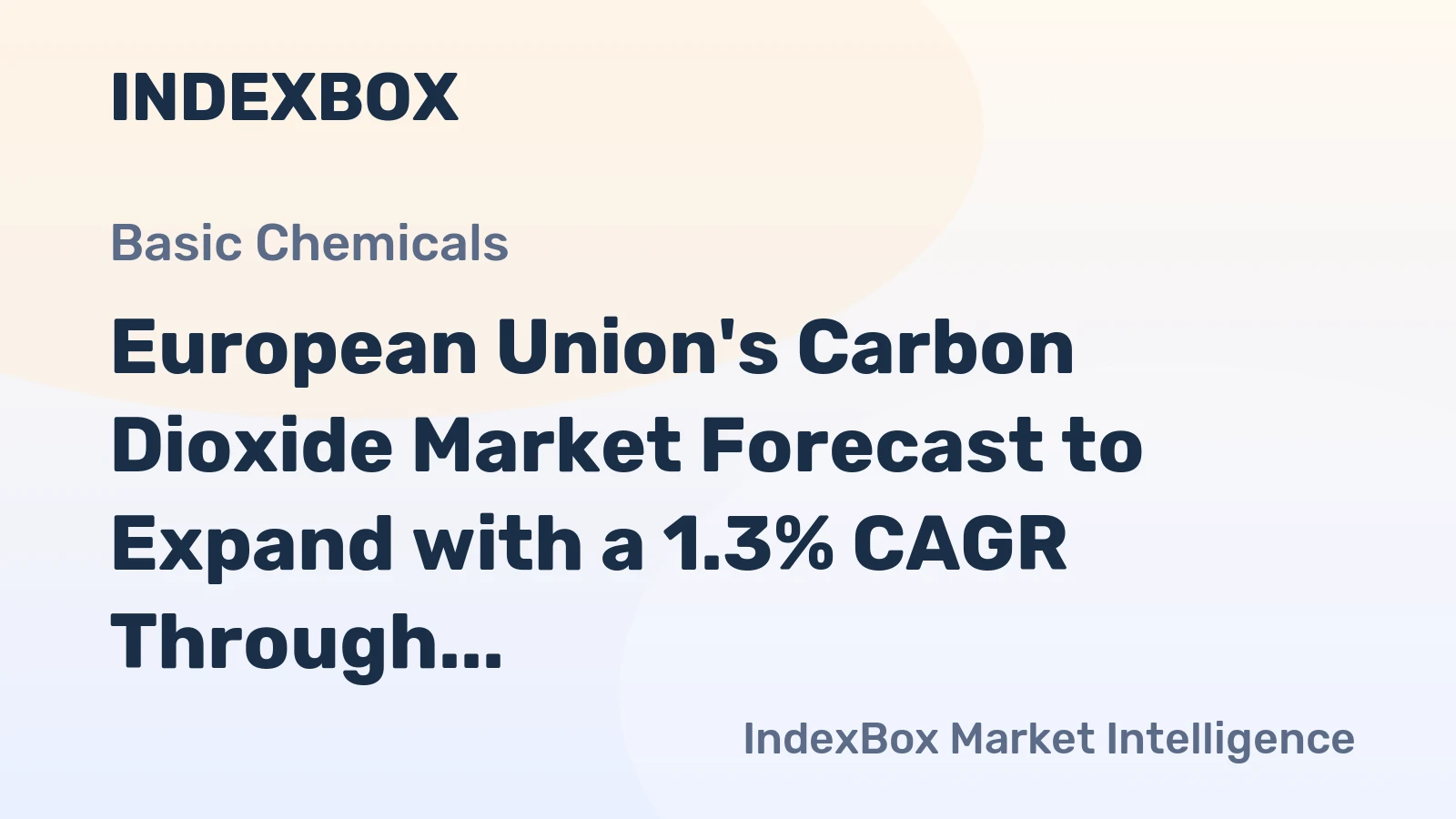 European Union's Carbon Dioxide Market Forecast to Expand with a 1.3% CAGR Through 2035