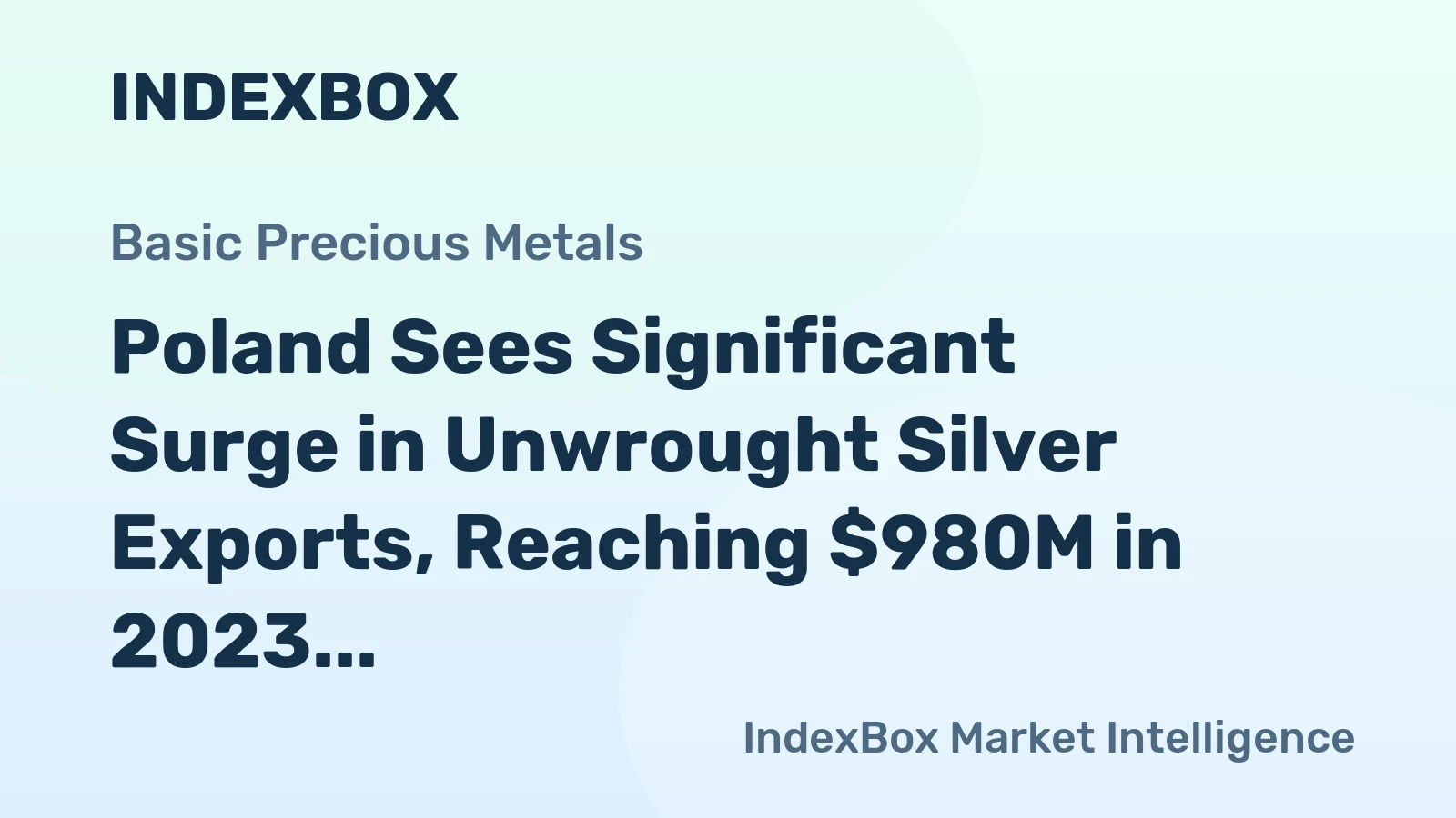 Poland Sees Significant Surge in Unwrought Silver Exports, Reaching $980M in 2023