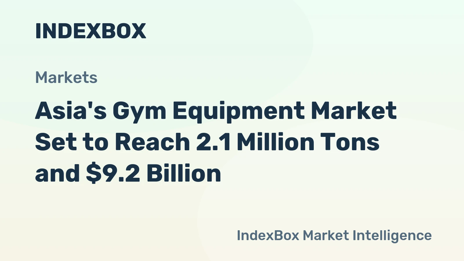 Asia's Gym Equipment Market Set to Reach 2.1 Million Tons and $9.2 Billion