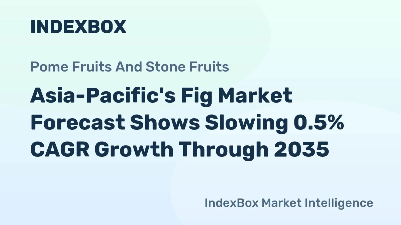 Asia-Pacific's Fig Market Forecast Shows Slowing 0.5% CAGR Growth Through 2035