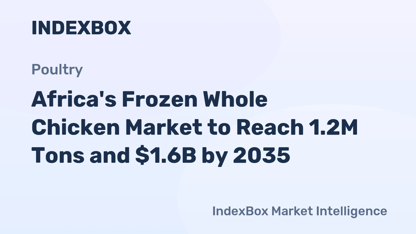 Africa's Frozen Whole Chicken Market to Reach 1.2M Tons and $1.6B by 2035