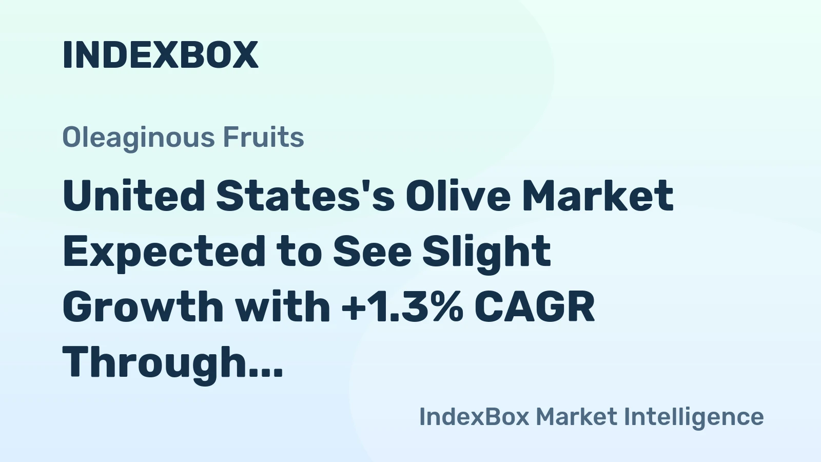 United States's Olive Market Expected to See Slight Growth with +1.3% CAGR Through 2035