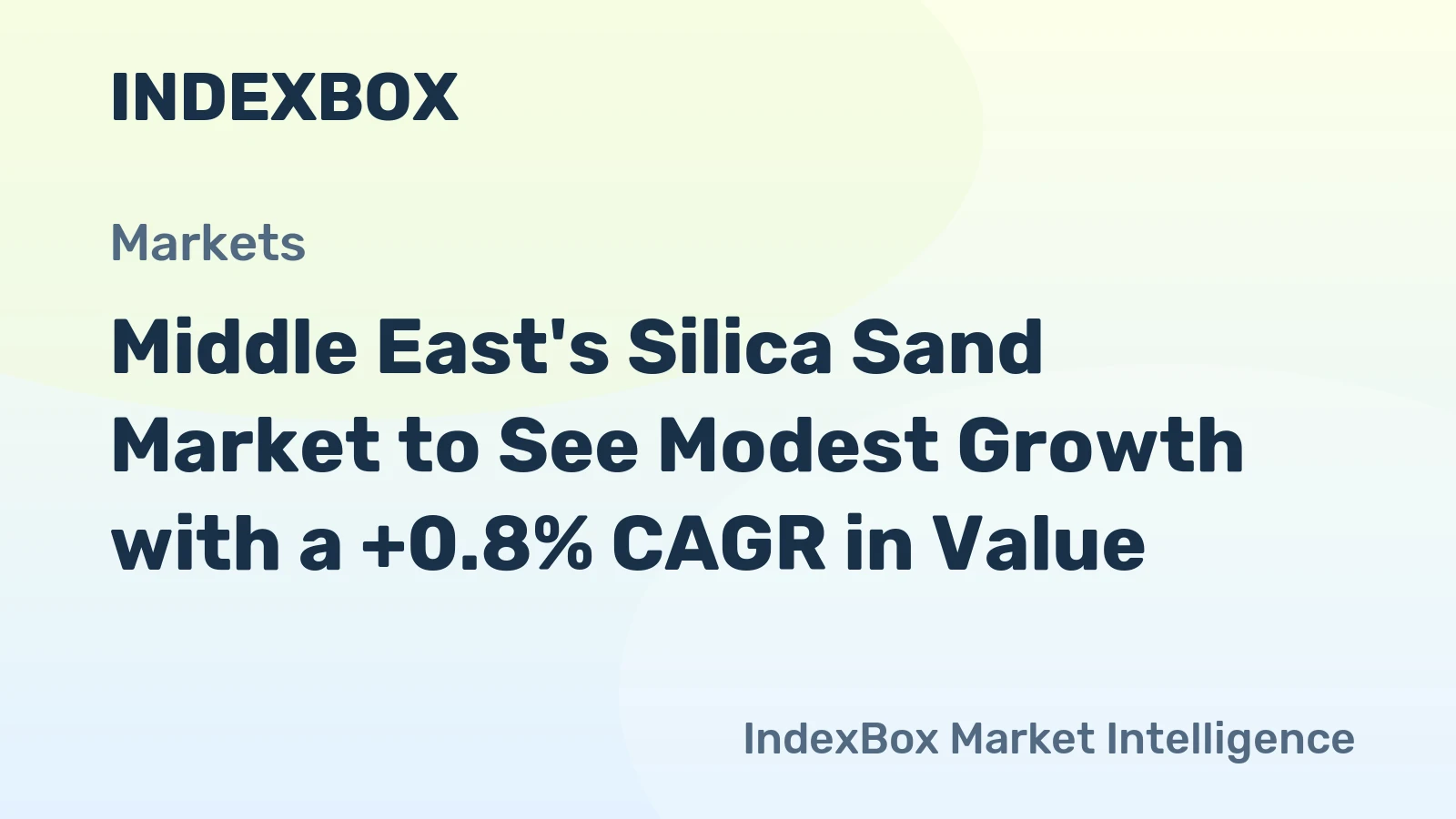 Middle East's Silica Sand Market to See Modest Growth with a +0.8% CAGR in Value