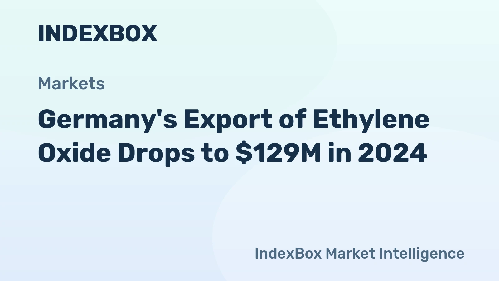 Germany's Export of Ethylene Oxide Drops to $129M in 2024