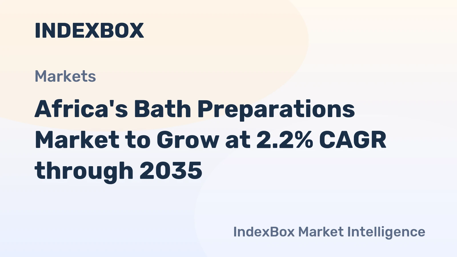 Africa's Bath Preparations Market to Grow at 2.2% CAGR through 2035