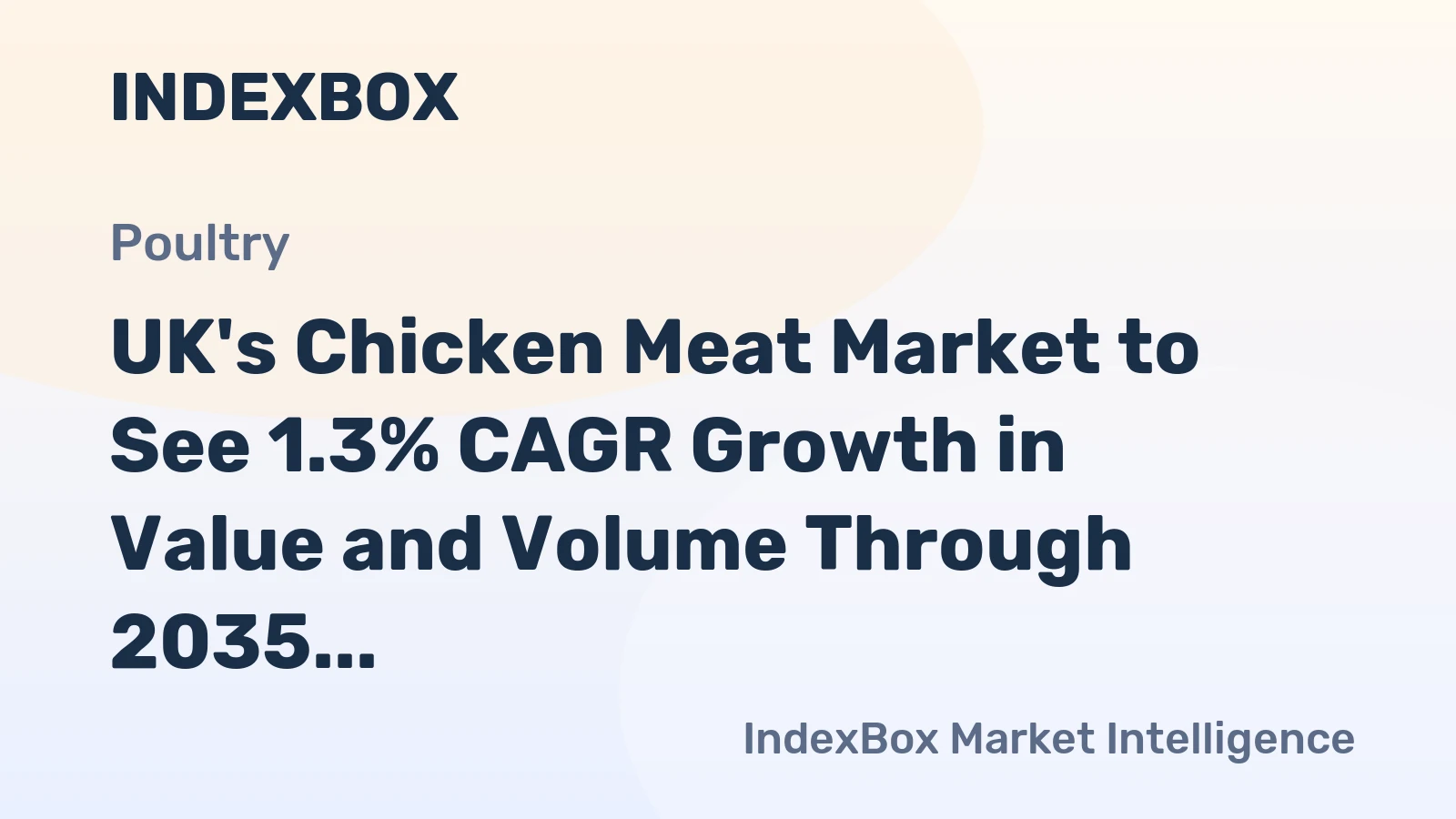 UK's Chicken Meat Market to See 1.3% CAGR Growth in Value and Volume Through 2035