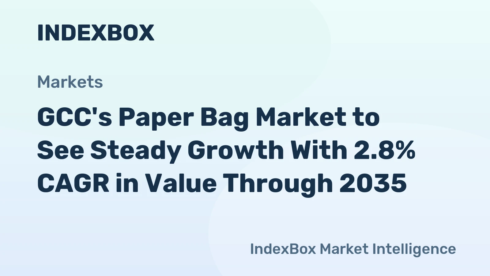 GCC's Paper Bag Market to See Steady Growth With 2.8% CAGR in Value Through 2035