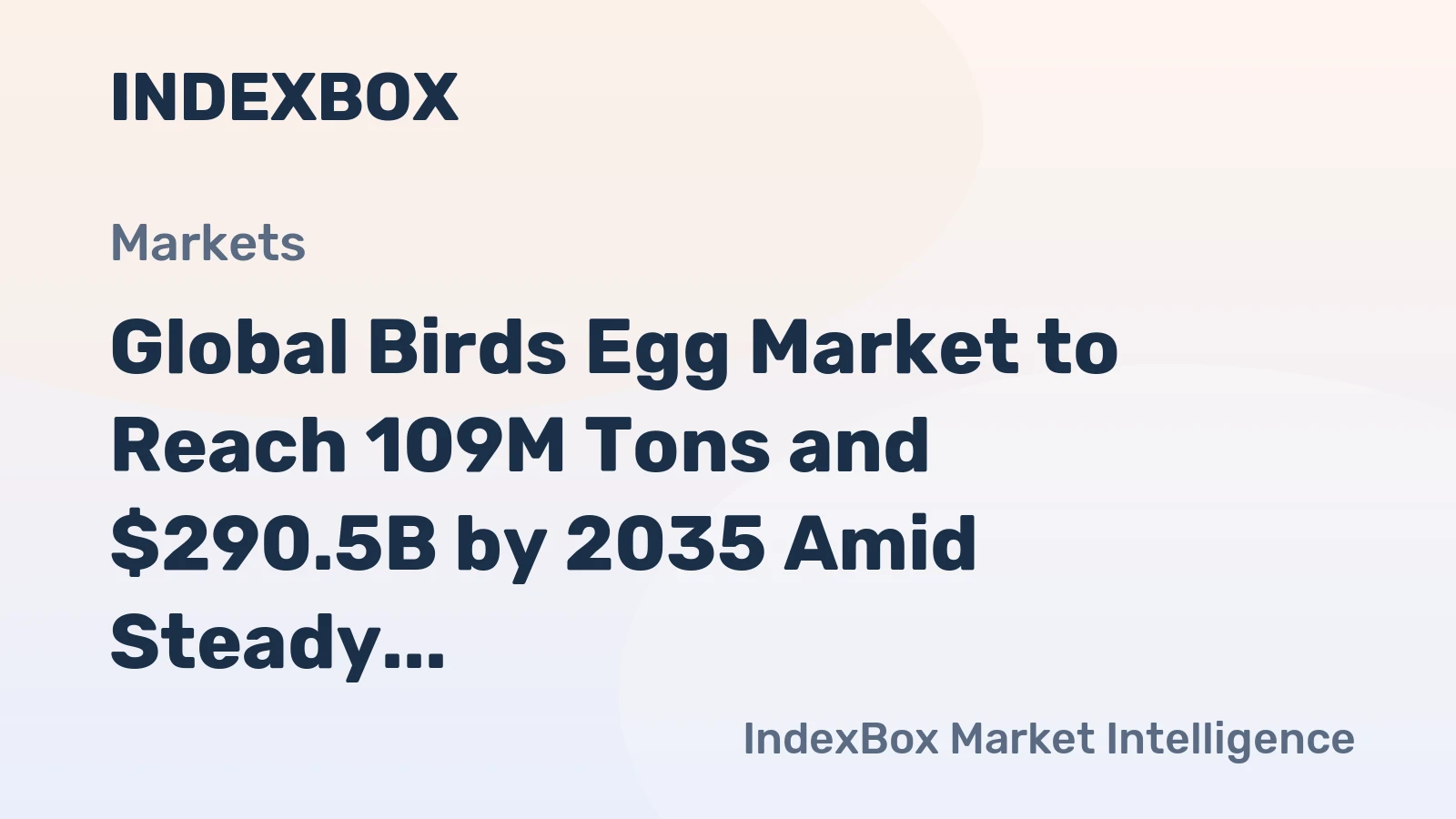 Global Birds Egg Market to Reach 109M Tons and $290.5B by 2035 Amid Steady Growth