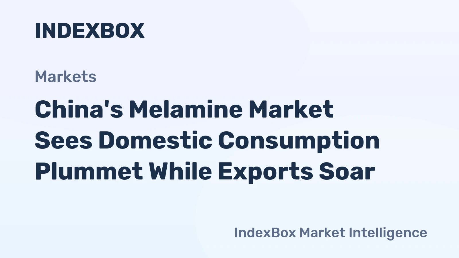 China's Melamine Market Sees Domestic Consumption Plummet While Exports Soar