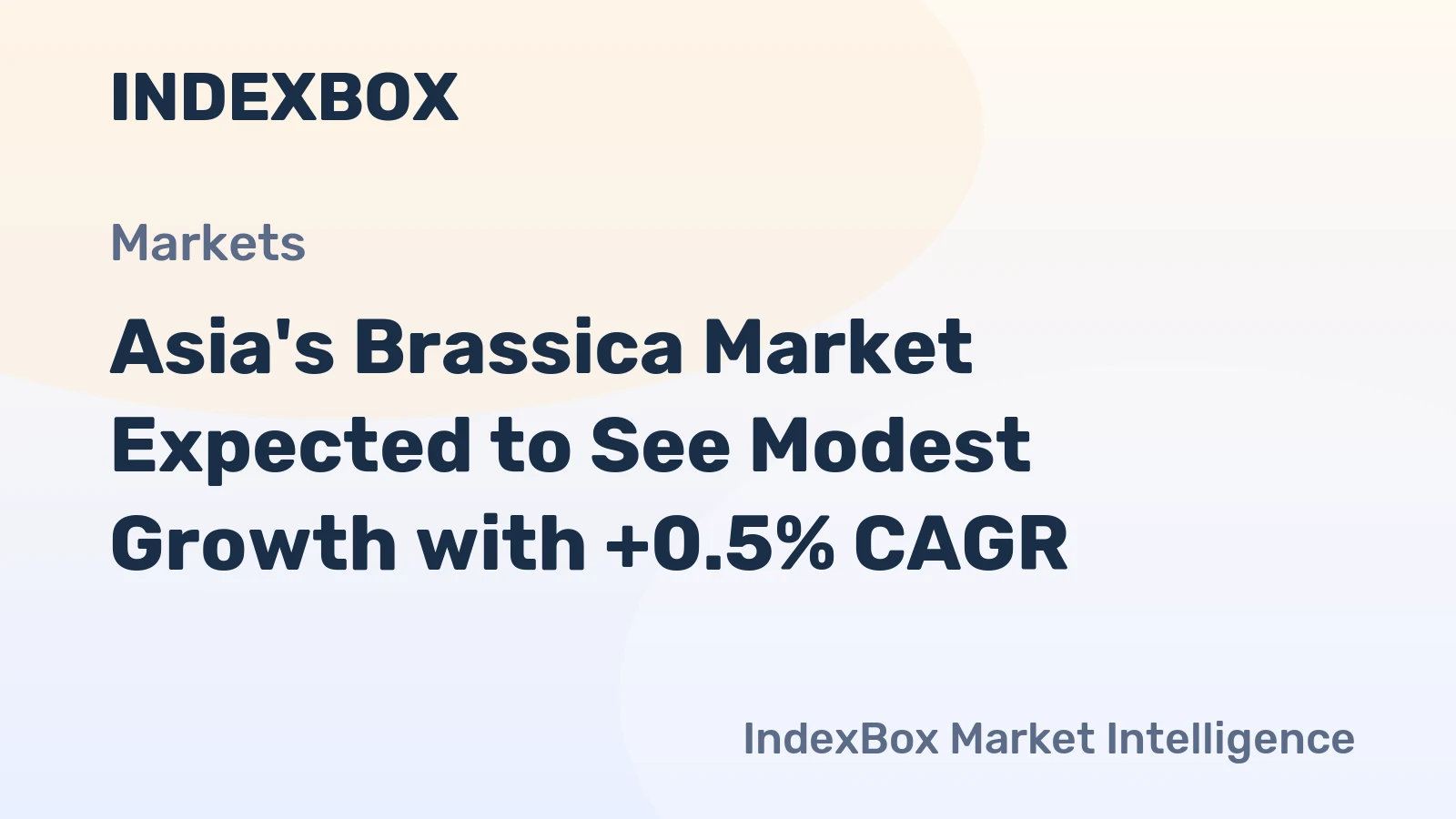 Asia's Brassica Market Expected to See Modest Growth with +0.5% CAGR