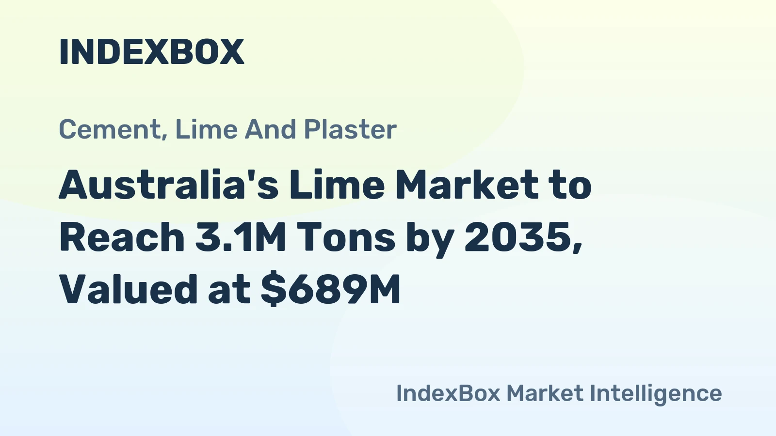 Australia's Lime Market to Reach 3.1M Tons by 2035, Valued at $689M