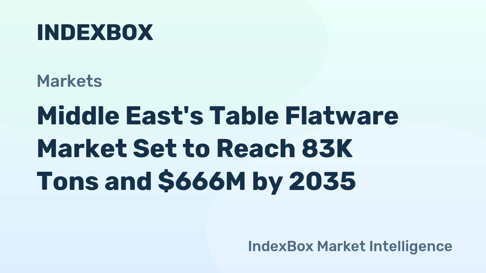 Middle East's Table Flatware Market Set to Reach 83K Tons and $666M by 2035