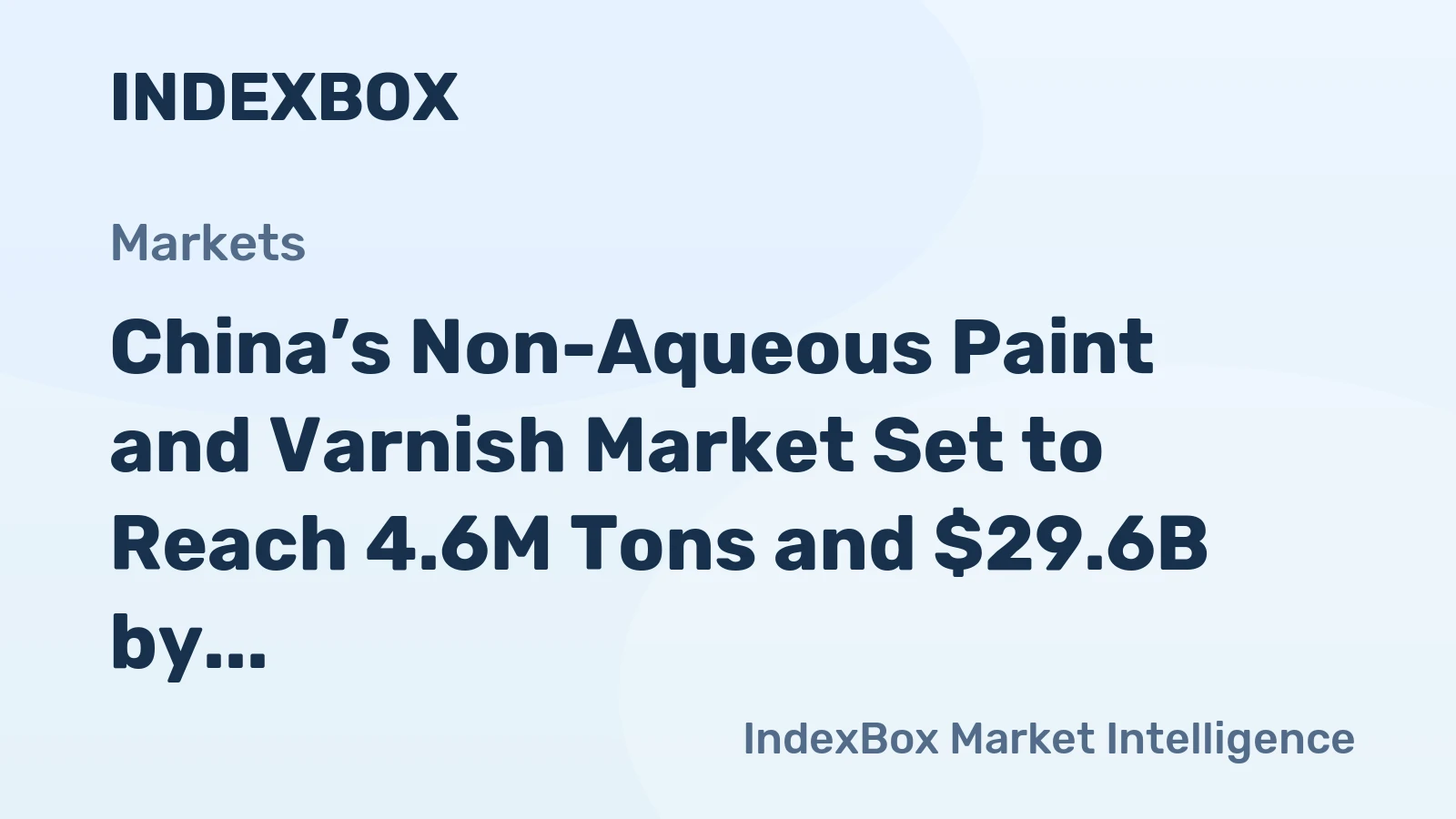 China’s Non-Aqueous Paint and Varnish Market Set to Reach 4.6M Tons and $29.6B by 2035