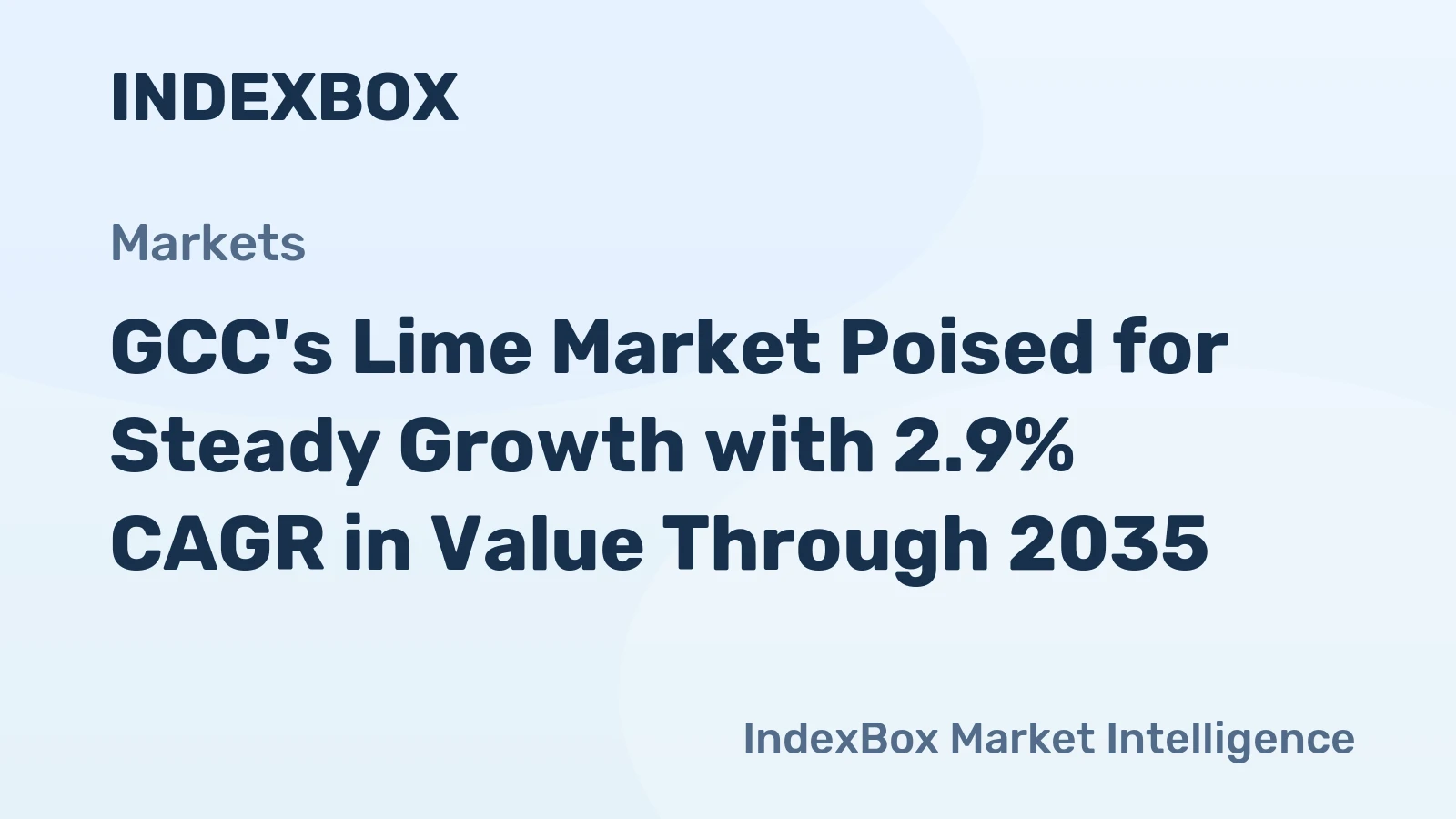GCC's Lime Market Poised for Steady Growth with 2.9% CAGR in Value Through 2035