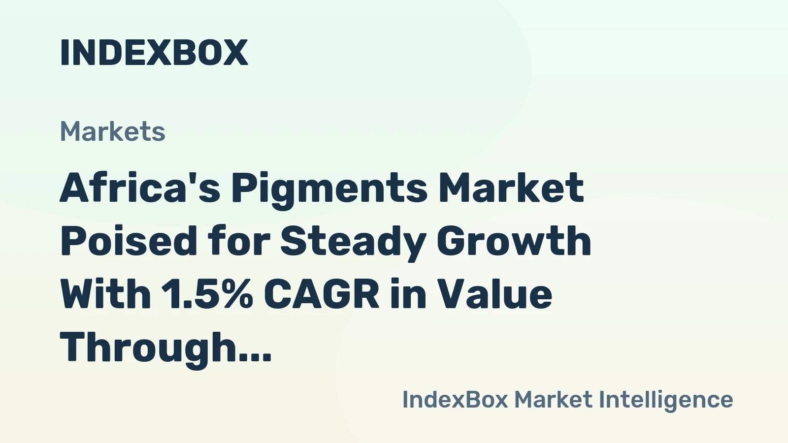 Africa's Pigments Market Poised for Steady Growth With 1.5% CAGR in Value Through 2035