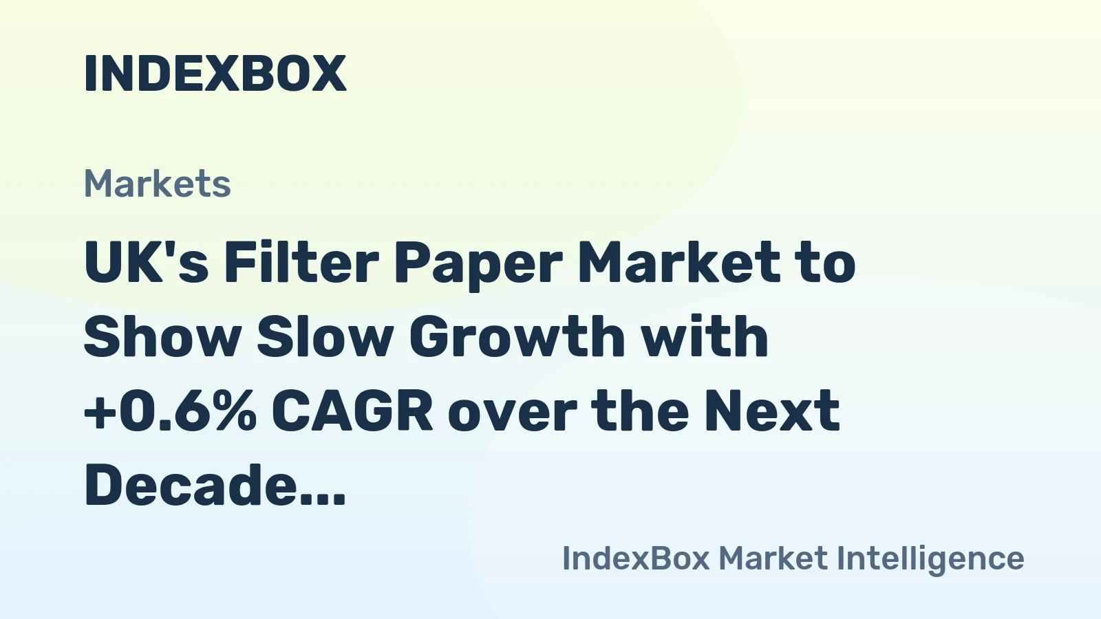 UK's Filter Paper Market to Show Slow Growth with +0.6% CAGR over the Next Decade