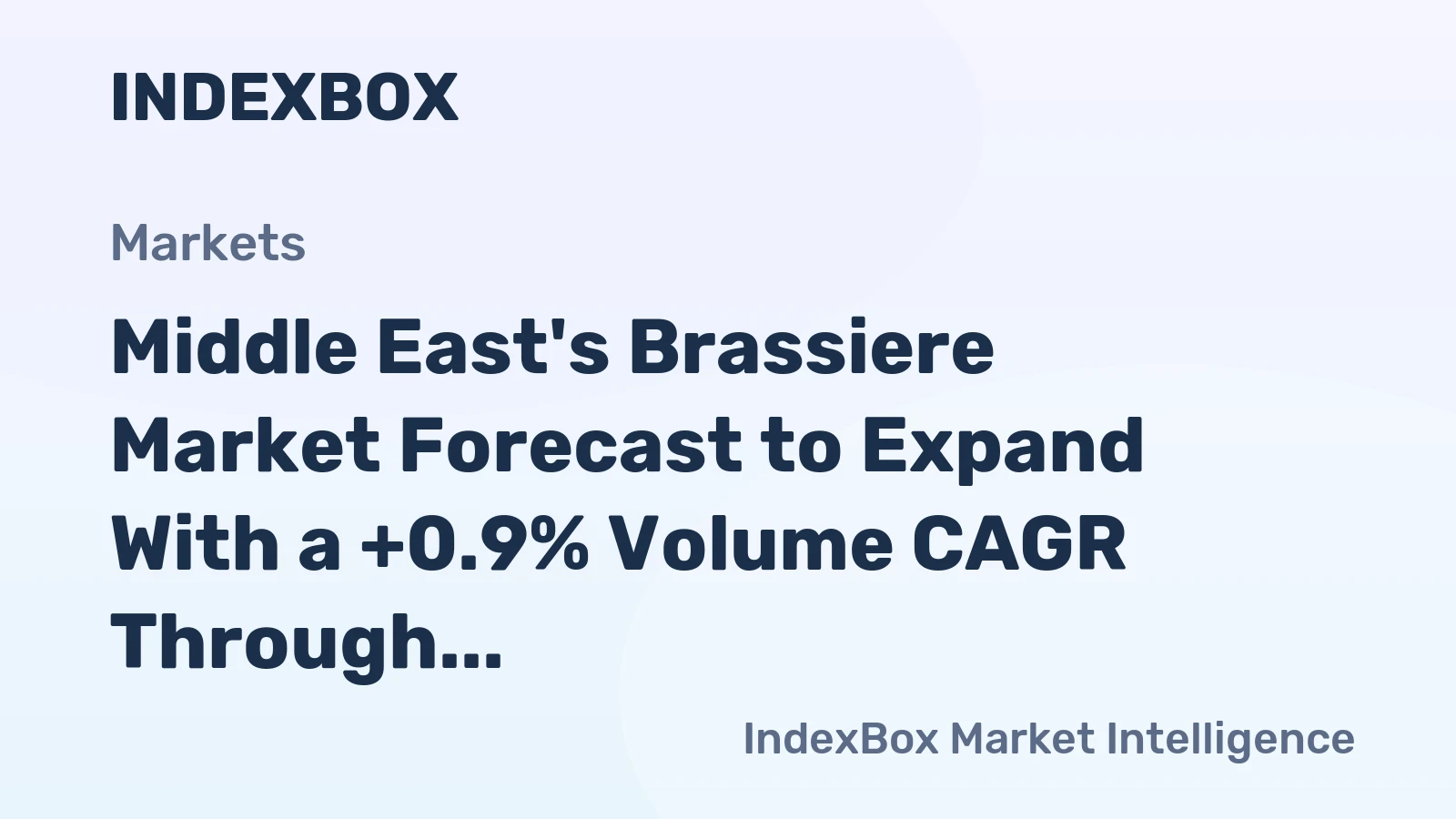 Middle East's Brassiere Market Forecast to Expand With a +0.9% Volume CAGR Through 2035