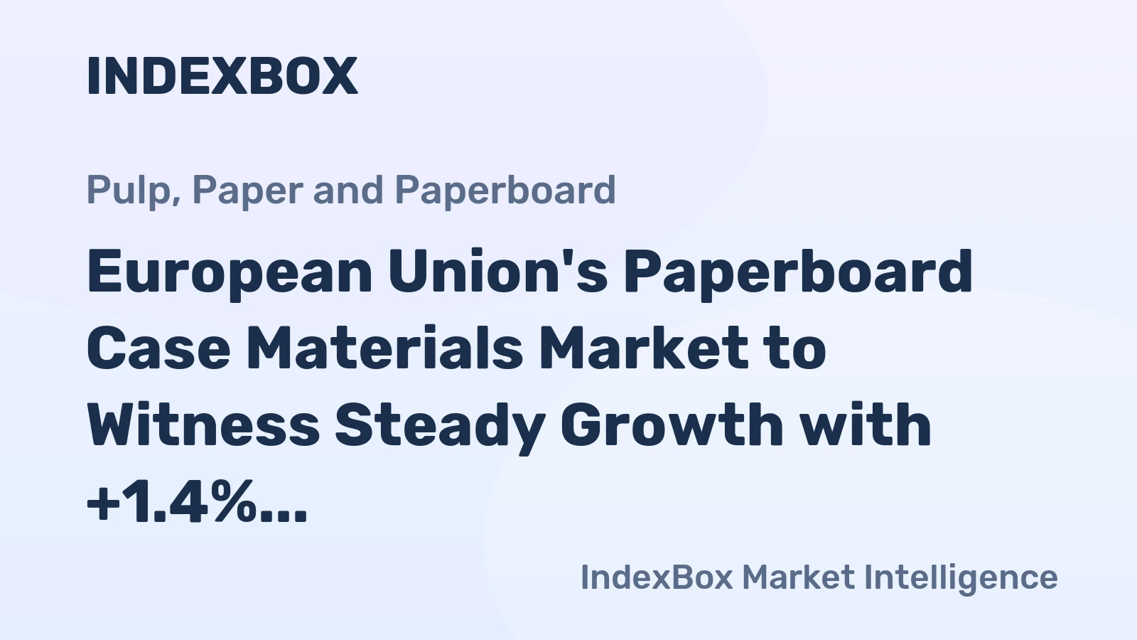 European Union's Paperboard Case Materials Market to Witness Steady Growth with +1.4% CAGR from 2024 to 2035