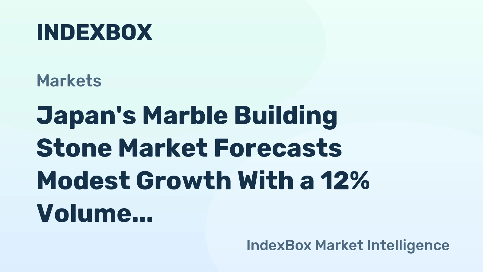Japan's Marble Building Stone Market Forecasts Modest Growth With a 12% Volume CAGR Through 2035