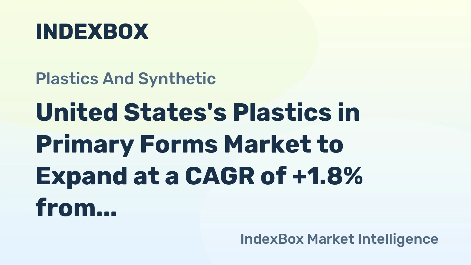 United States's Plastics in Primary Forms Market to Expand at a CAGR of +1.8% from 2024 to 2035