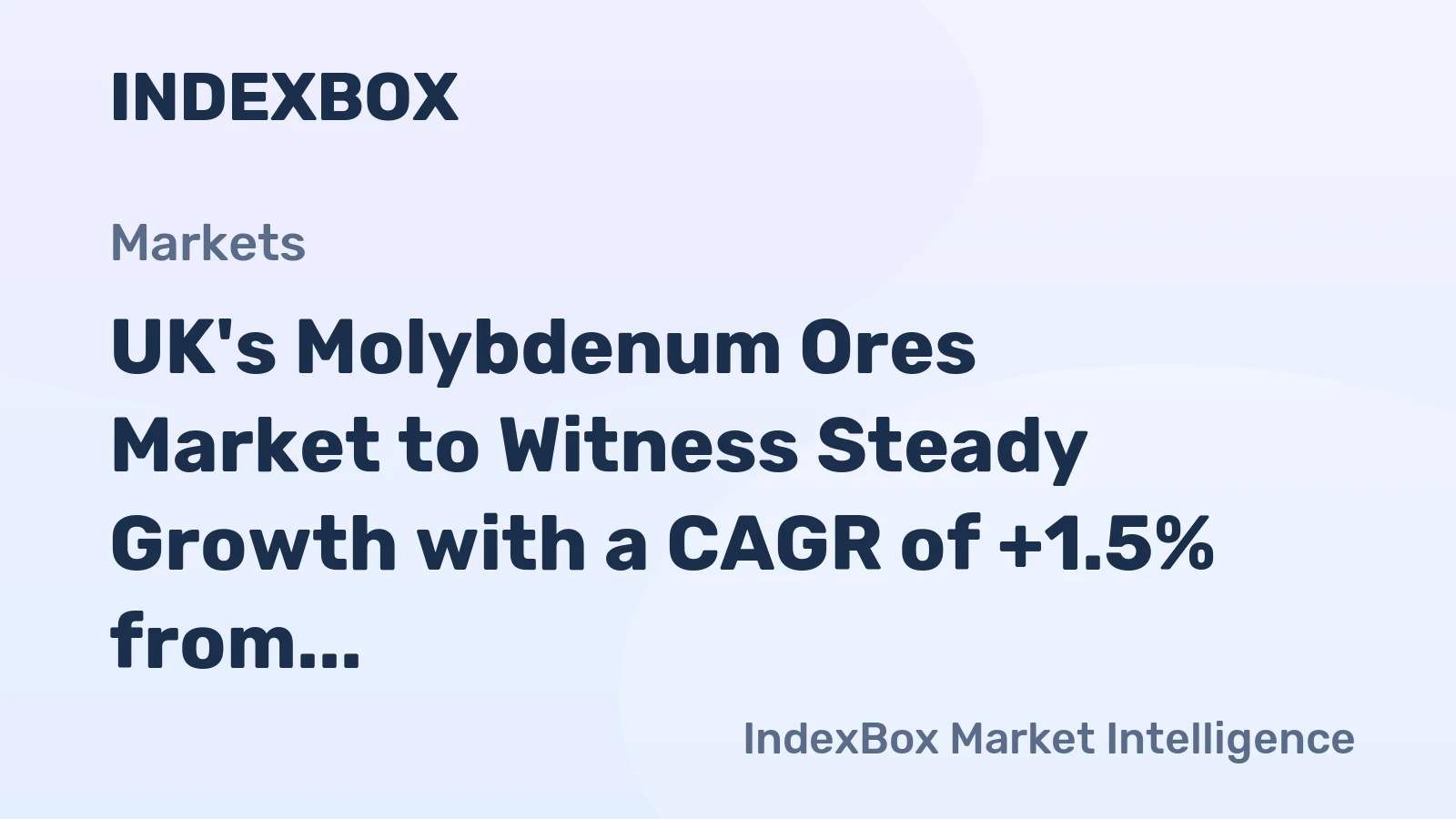 UK's Molybdenum Ores Market to Witness Steady Growth with a CAGR of +1.5% from 2024 to 2035
