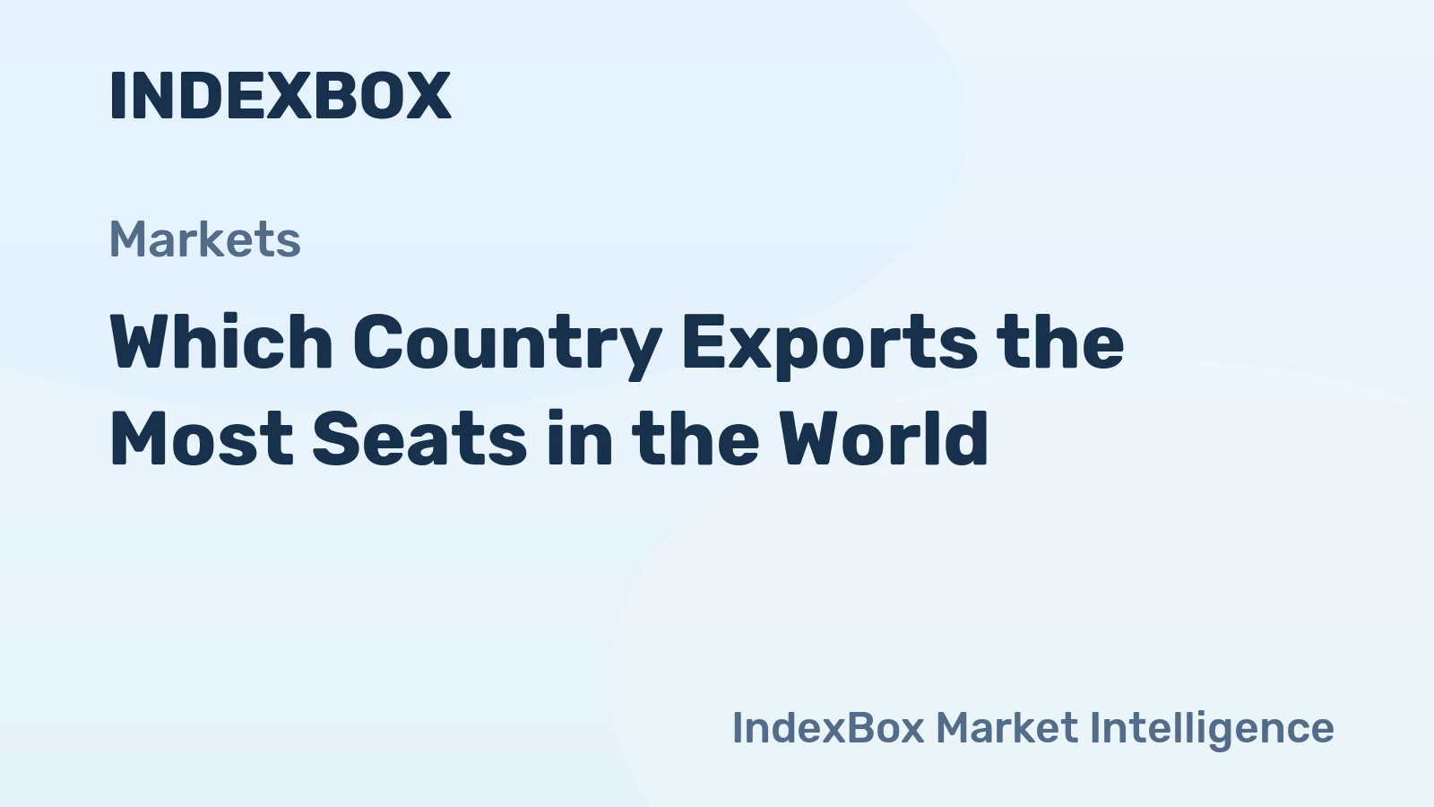 Which Country Exports the Most Seats in the World?
