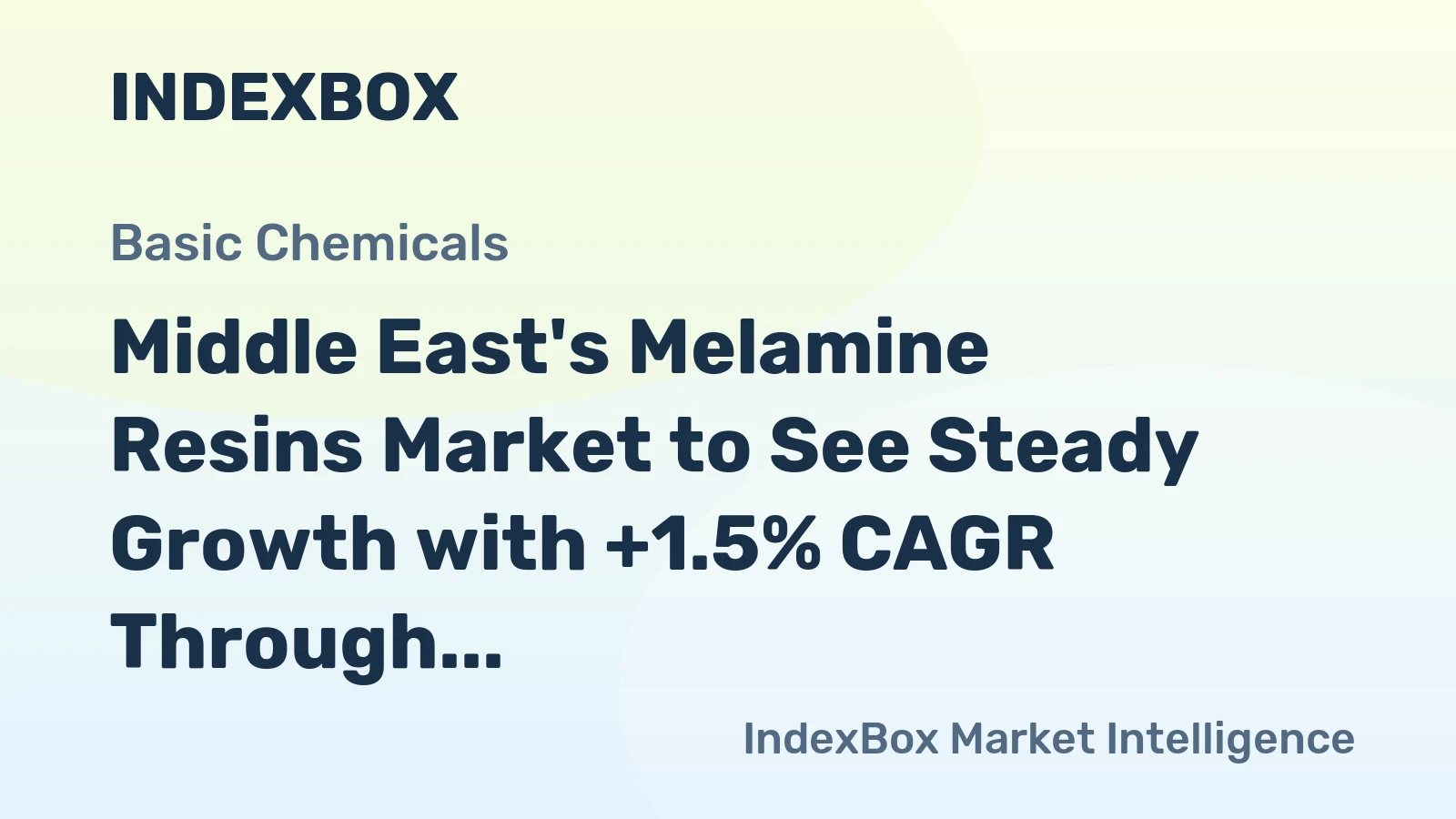 Middle East's Melamine Resins Market to See Steady Growth with +1.5% CAGR Through 2035