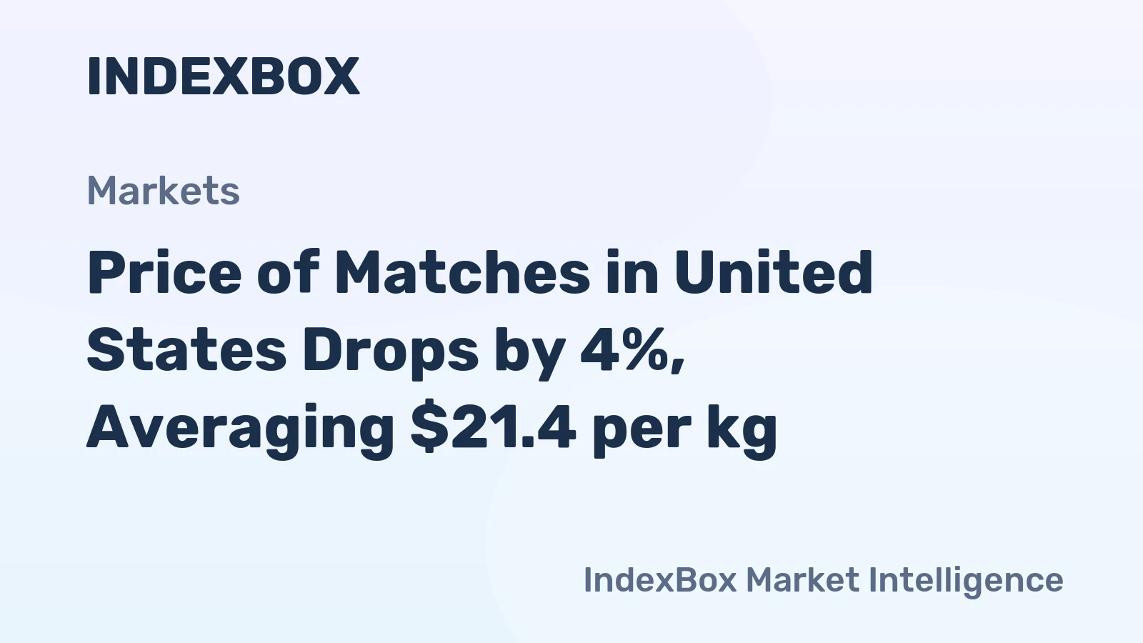 Price of Matches in United States Drops by 4%, Averaging $21.4 per kg