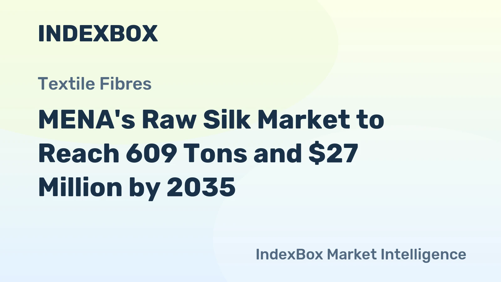 MENA's Raw Silk Market to Reach 609 Tons and $27 Million by 2035
