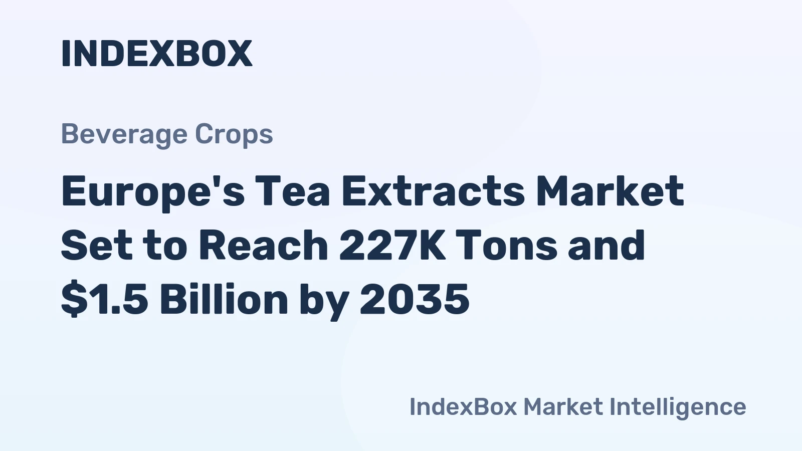 Europe's Tea Extracts Market Set to Reach 227K Tons and $1.5 Billion by 2035